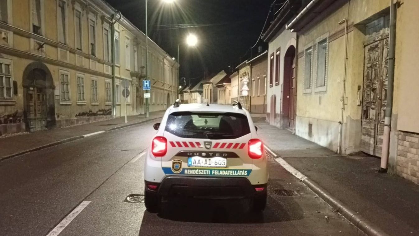 Gyöngyösi Városrendészet Felsőváros éjjeli járőr